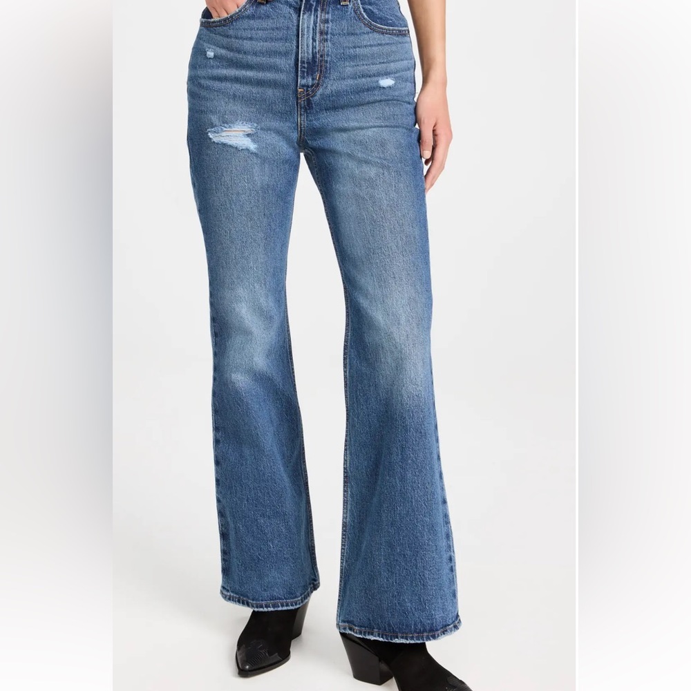 70s High Rise Flare Jeans. - Gem